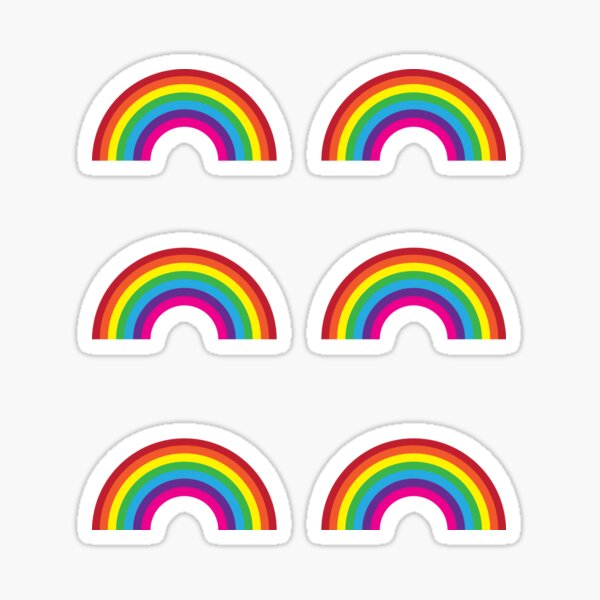 "rainbow sticker pack" Sticker by akshat81 | Redbubble