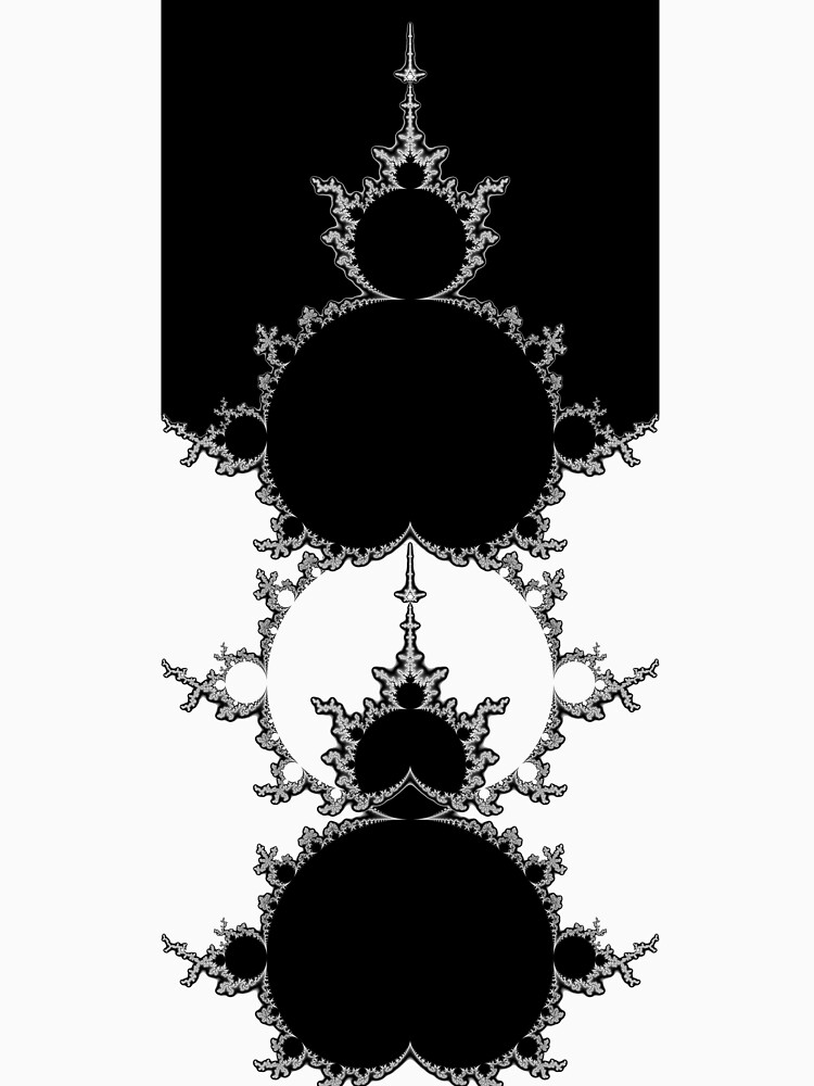 "Mandelbrot Set - Monochrome Outline " Essential T-Shirt for Sale by ...