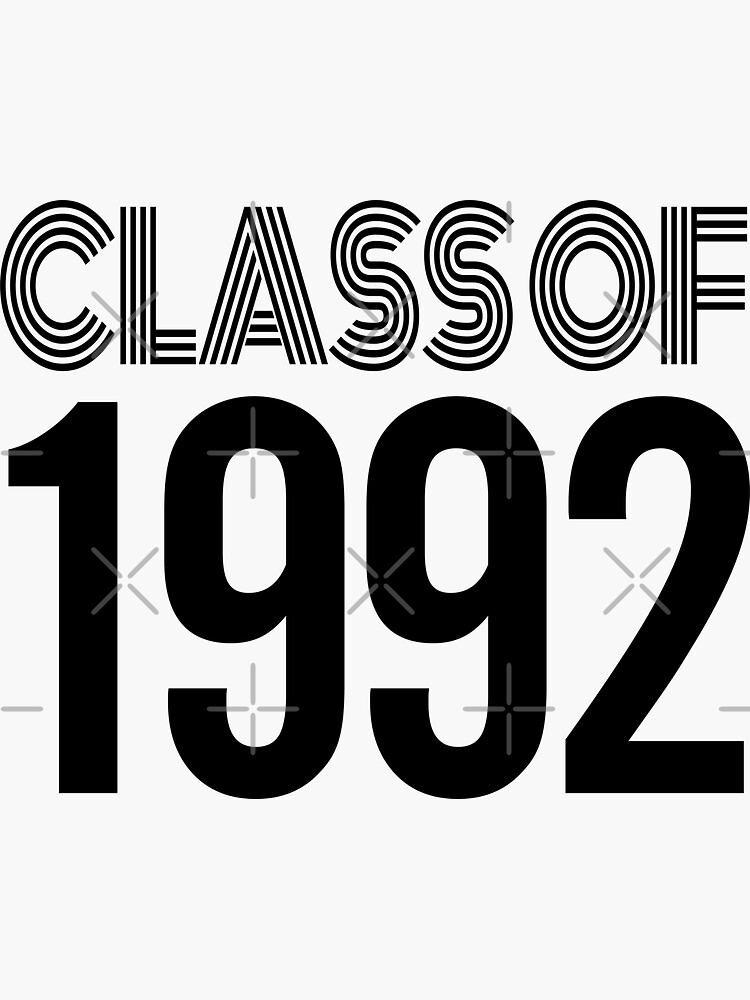 "Class of 1992 - Graduation" Sticker for Sale by AnveeBubbles | Redbubble