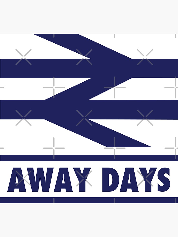 "Away Days" Sticker for Sale by crossesdesign | Redbubble