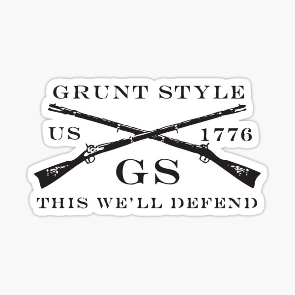 Grunt Style Stickers | Redbubble