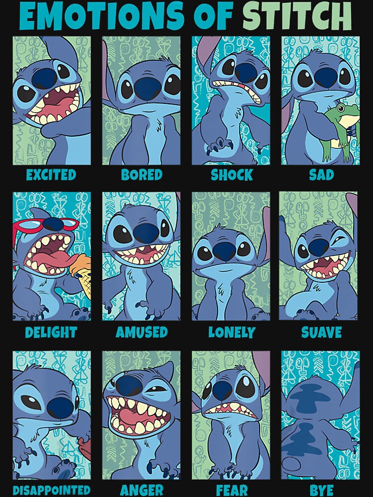 Lilo & Stitch Émotions De Stitch T-Shirt vendu par Patricia Pessoa ...