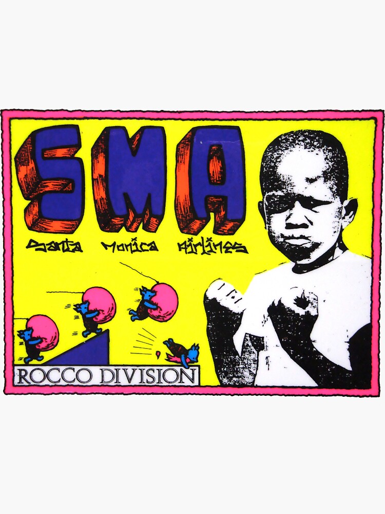 "Rocco Division, Santa Monica Airlines " Sticker for Sale by ...