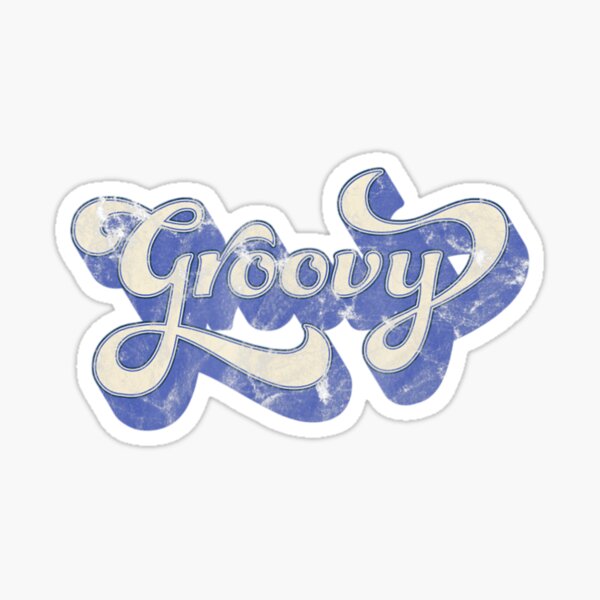 "Groovy Vintage Retro Style 60S" Sticker for Sale by QuinnTobinArt ...
