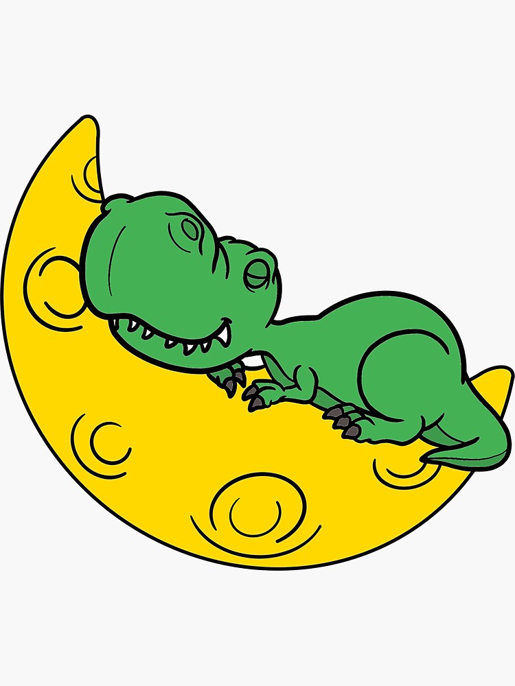"Sleeping Dinosaur - Tyrannosaurus Rex - Adorable Trex" Sticker by ...