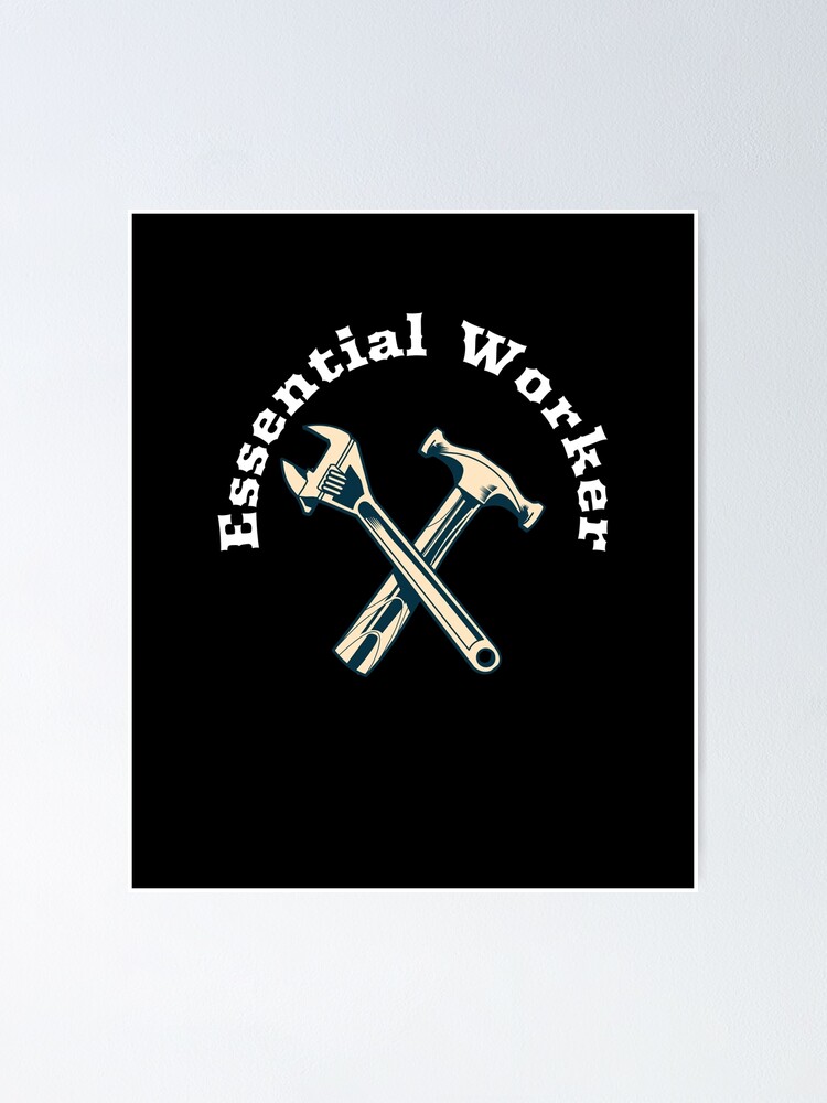 "Plumbing Tools Essential Worker" Poster by funwithfruits | Redbubble