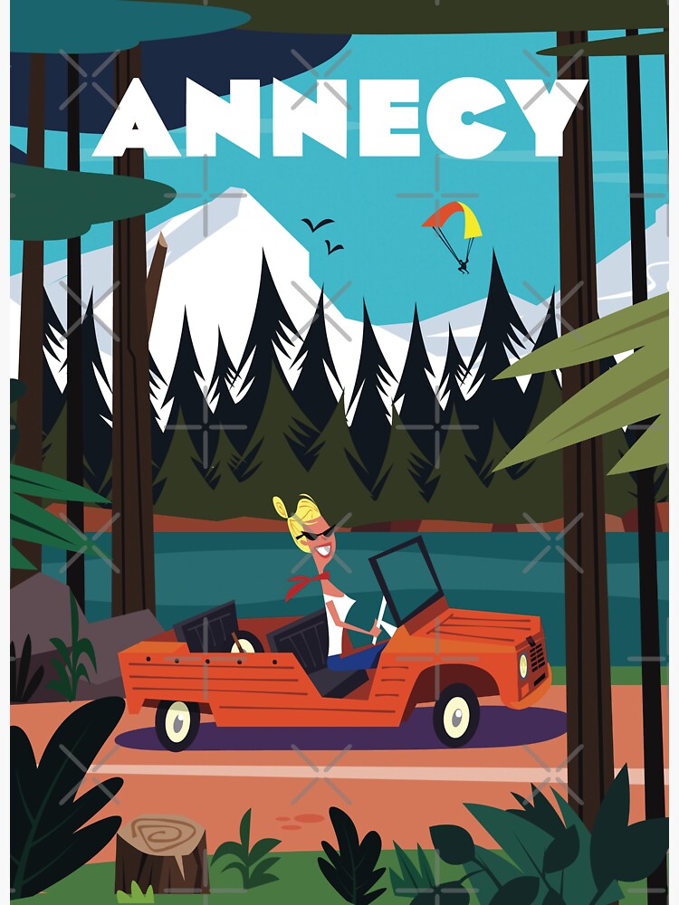 "Annecy poster" Sticker for Sale by GAGodel | Redbubble