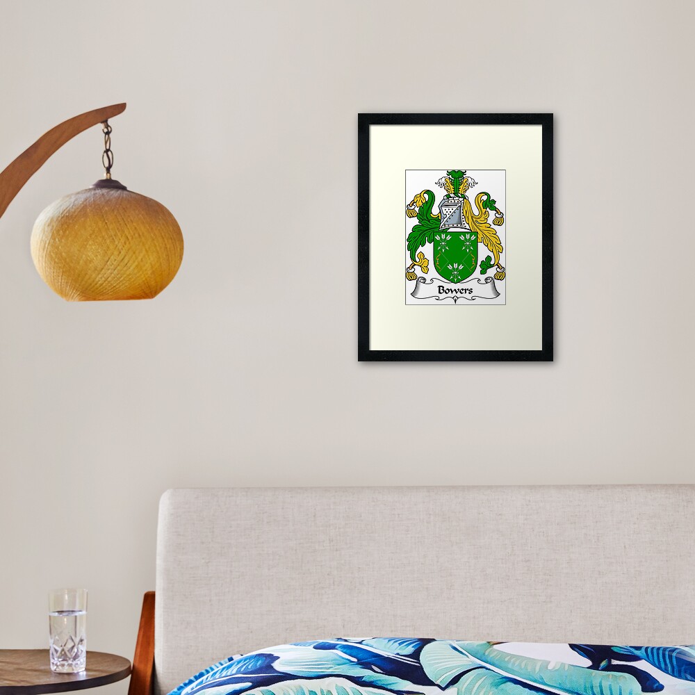 "Bowers Coat of Arms / Bowers Family Crest" Framed Art Print by ...