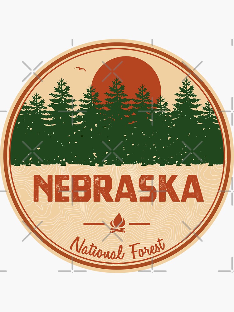 "Nebraska National Forest" Sticker for Sale by esskay | Redbubble