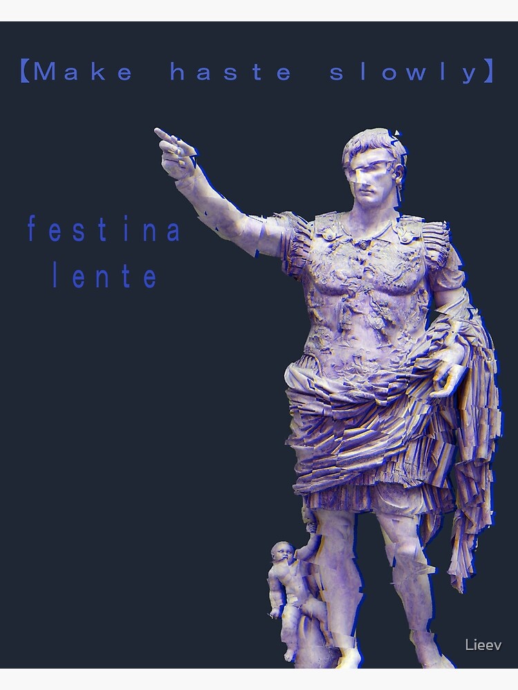 "Make haste slowly" Art Print by Lieev | Redbubble