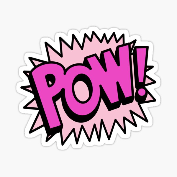 "Pow" Sticker for Sale by redstitchlab | Redbubble