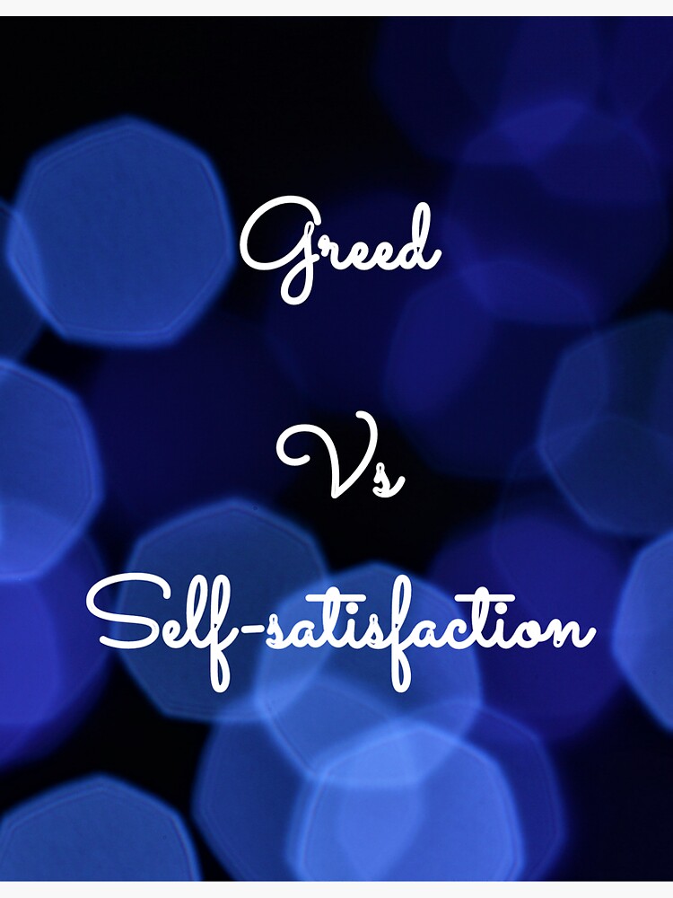 "Greed vs self-satisfaction" Sticker for Sale by Sunstar1004 | Redbubble