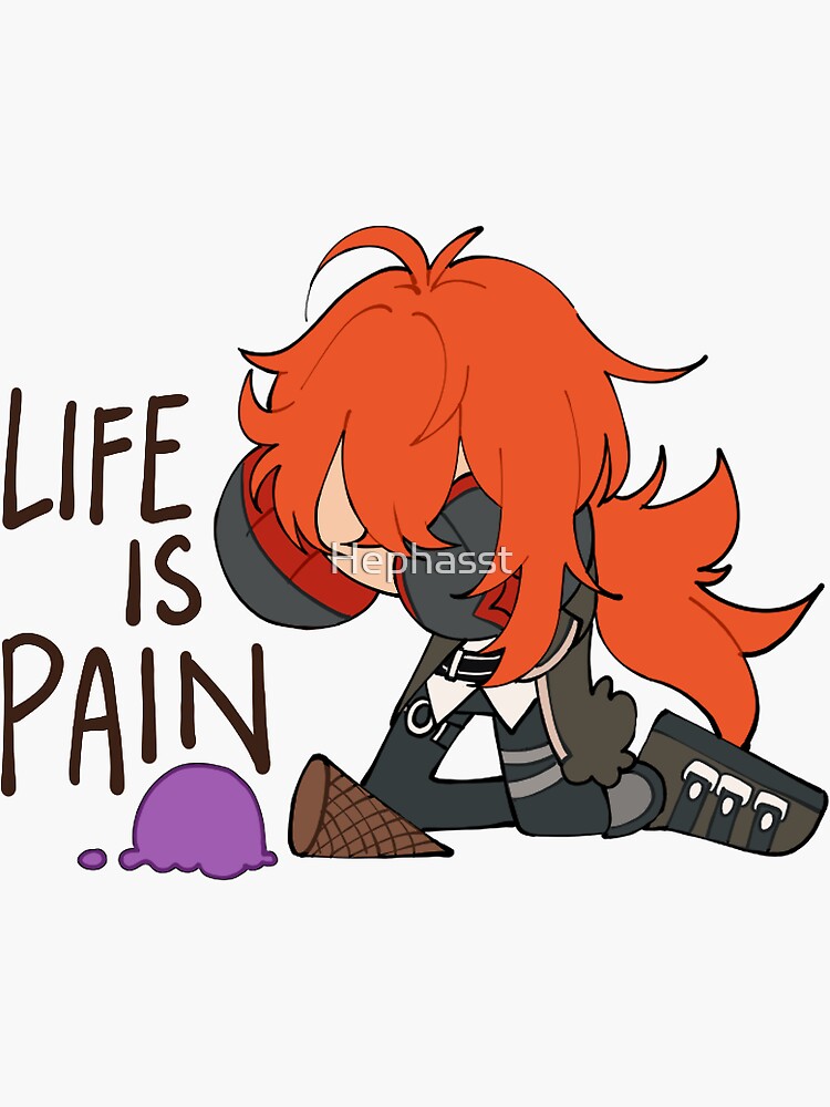 "Diluc Genshin Impact Meme Print Sticker Button" Sticker for Sale by ...