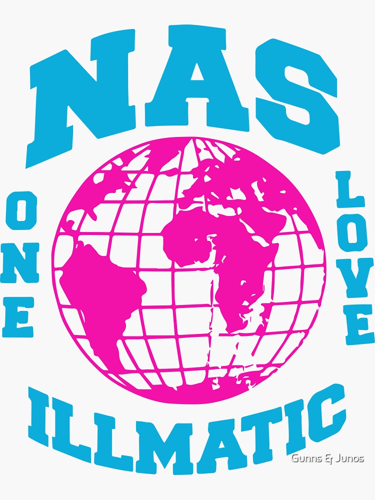 "NAS ONE LOVE ILLMATIC WHITE MIAMI VICE EDITION [HIPHOP VINTAGE DESIGN ...