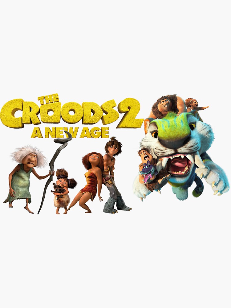 "The croods a new age movie fanart" Sticker by GregoryPowers | Redbubble