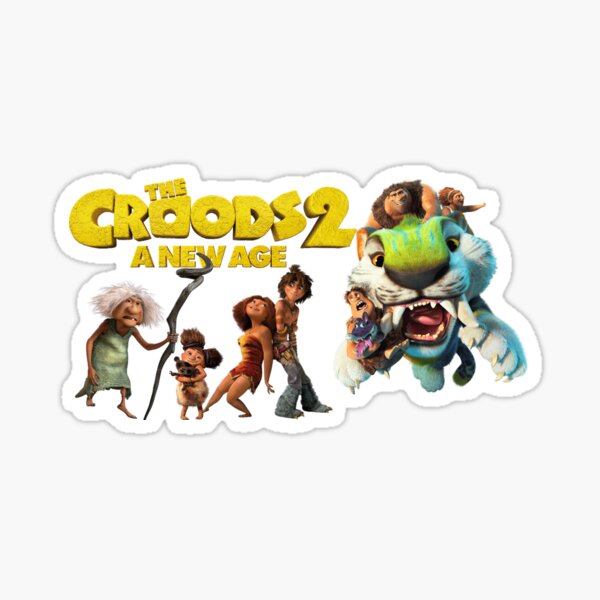 "The croods a new age movie fanart" Sticker by GregoryPowers | Redbubble