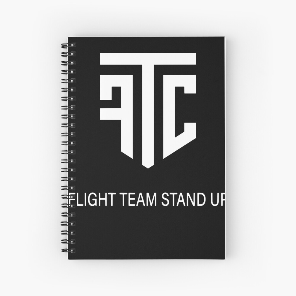 "Flightreacts Merch Flight Team Stand Up Ftc Logo" Spiral Notebook by ...