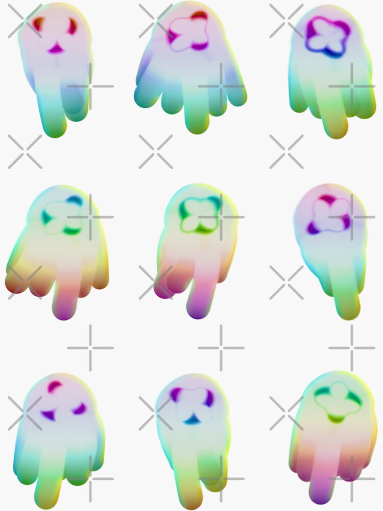 "Rainbow alien ghost invasion" Sticker for Sale by Ongomato | Redbubble