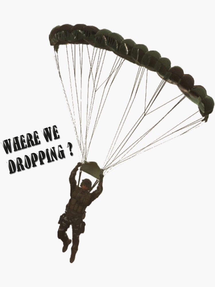 Pegatina «Cod warzone parachute juego para pc y ps» de martha95 | Redbubble