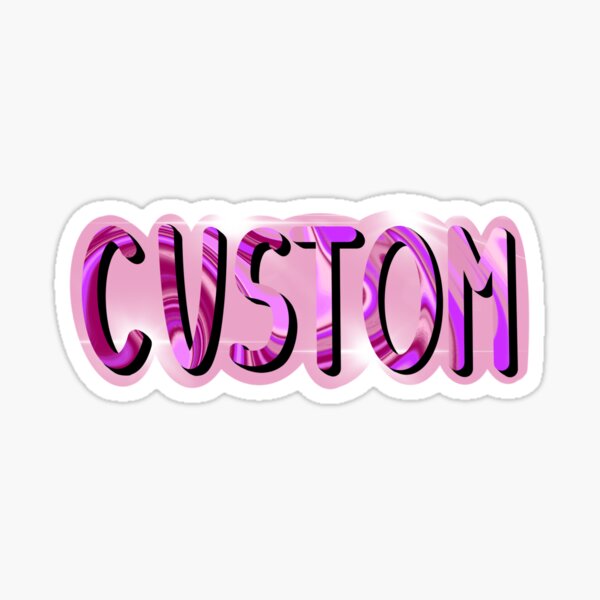 "Custom Liquid Name Sticker w/ Spotlights (pinks & purples)" Sticker by ...