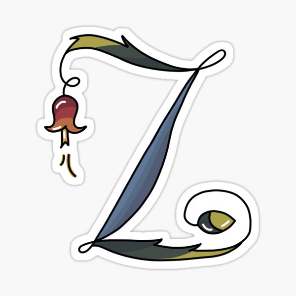 "Floral letter Z" Sticker by Salpisart | Redbubble