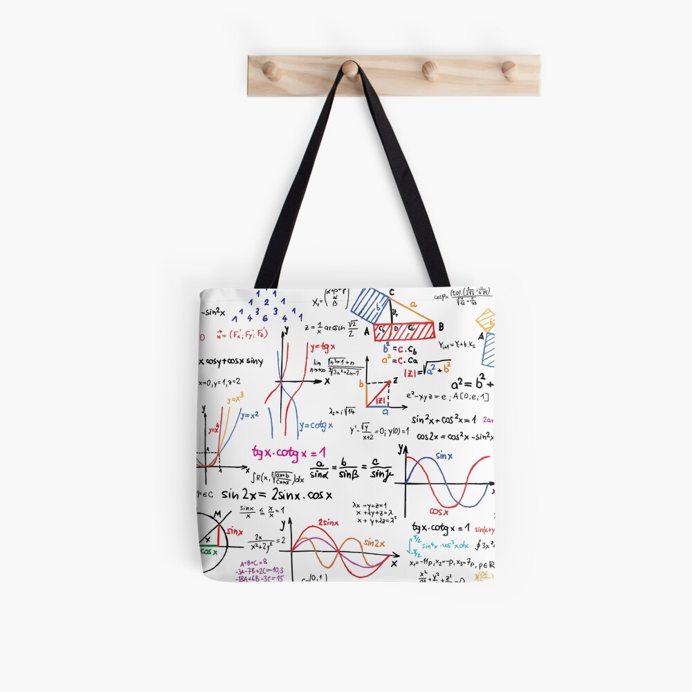 "Mathematics Formulas Numbers " Tote Bag by CroDesign | Redbubble
