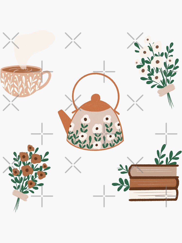 "Cozy reading aesthetic pack" Sticker by owlcreates | Redbubble