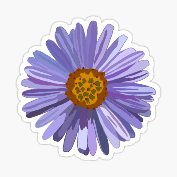 "September Birth Month Flower: Aster " Sticker for Sale by ...