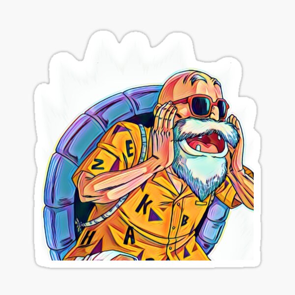 "Train Insaiyan Master Roshi" Sticker for Sale by wickeddesigns1 ...