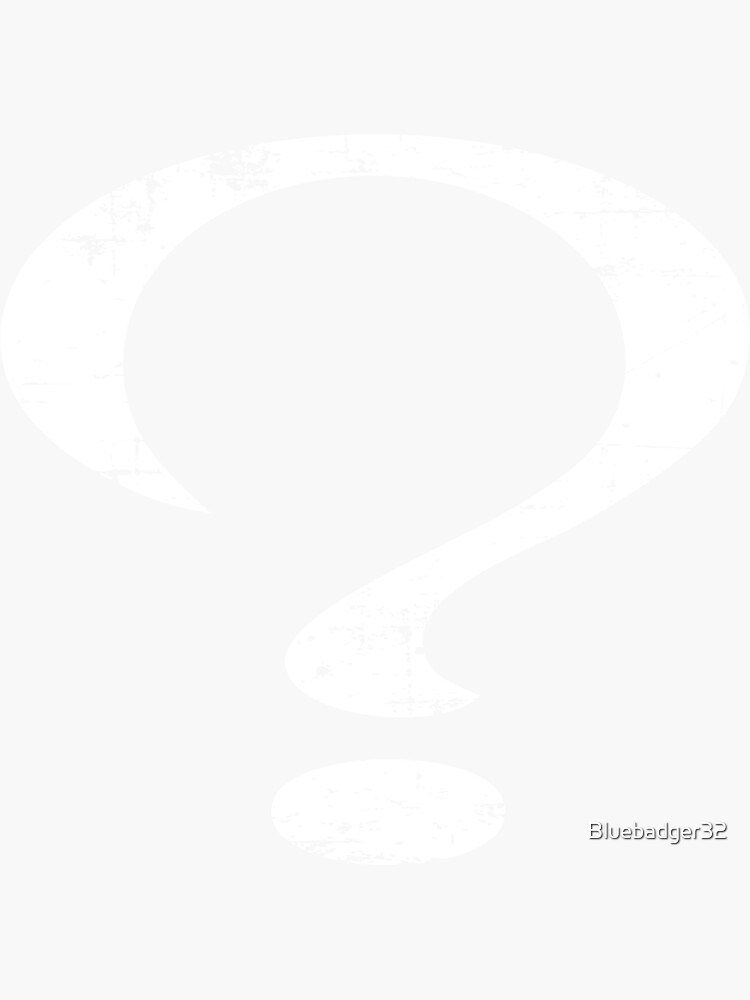"Distressed Question Mark" Sticker for Sale by Bluebadger32 | Redbubble