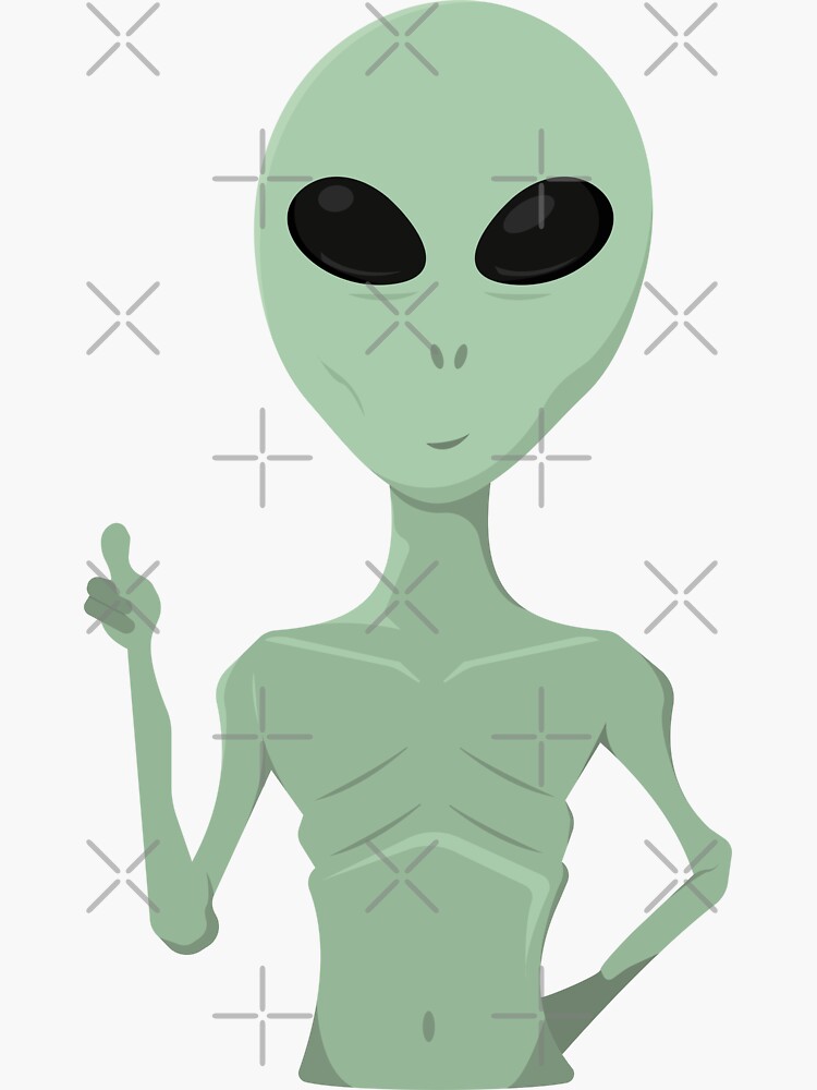 "Funny Alien Approval" Sticker for Sale by M4rzuqicherose | Redbubble