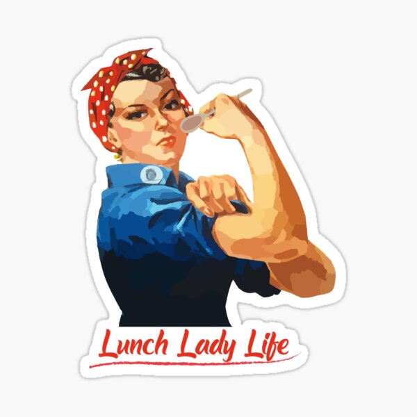 "lunch lady life - school " Sticker for Sale by Ashi17 | Redbubble