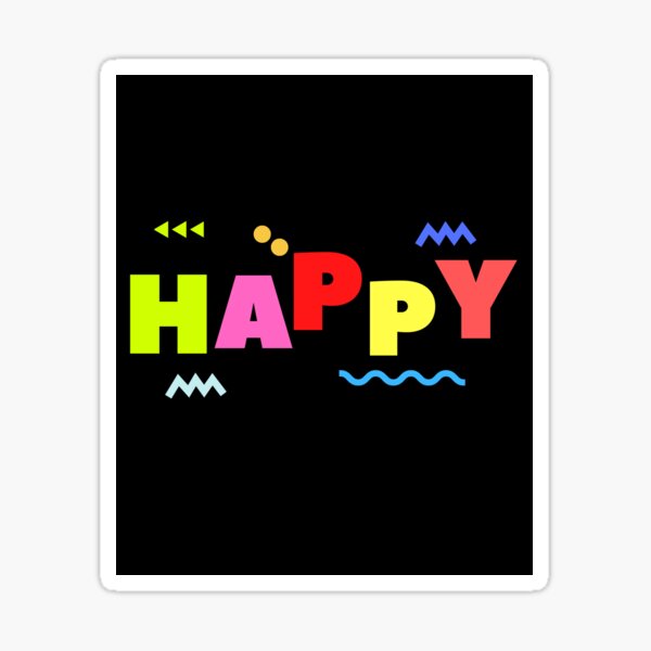 "Happy and colourful" Sticker by LiteFeather1 | Redbubble