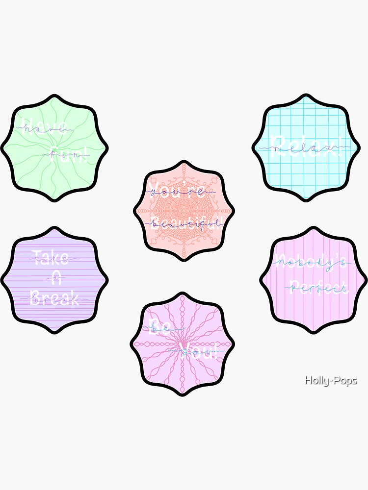 "Inspirational colourful round quotes " Sticker for Sale by Holly-Pops ...