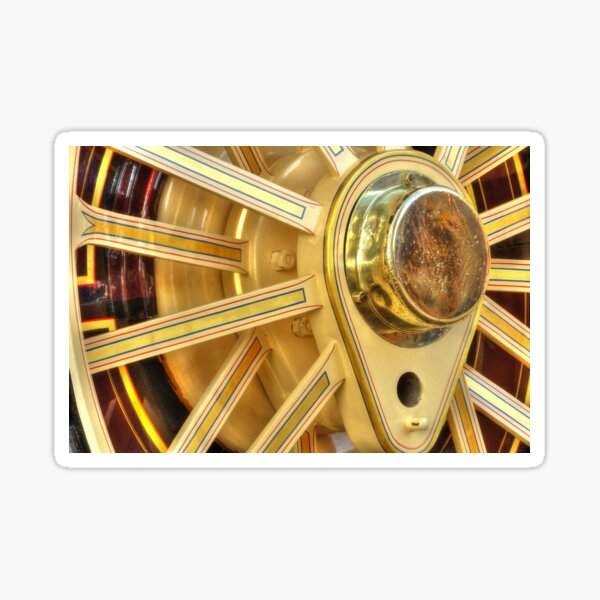 "Traction engine wheel" Sticker by Catchavista | Redbubble