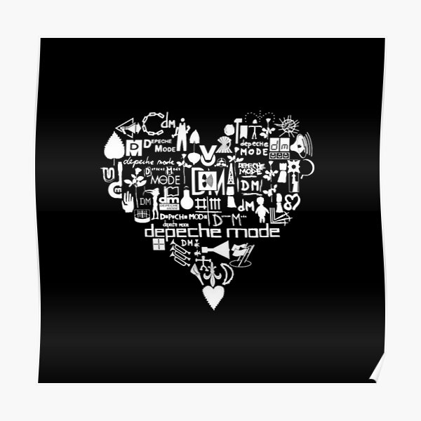 "depeche logo white " Poster for Sale by teriteri33 | Redbubble
