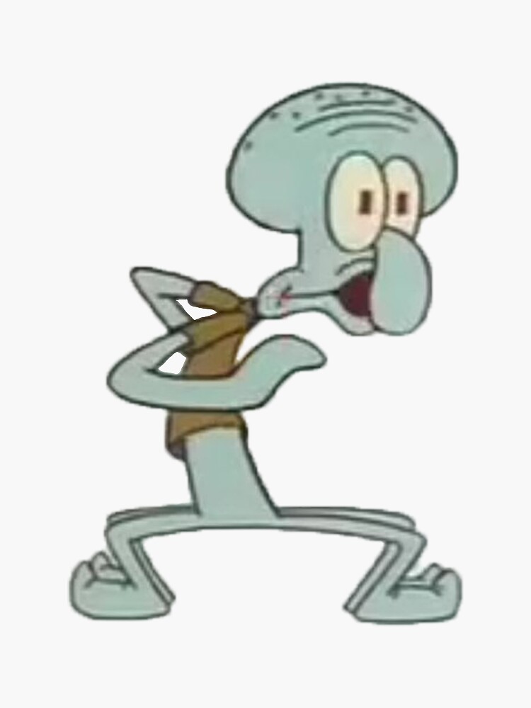 "SpongeBob Scared Squidward Meme " Sticker for Sale by BuyFromHere ...