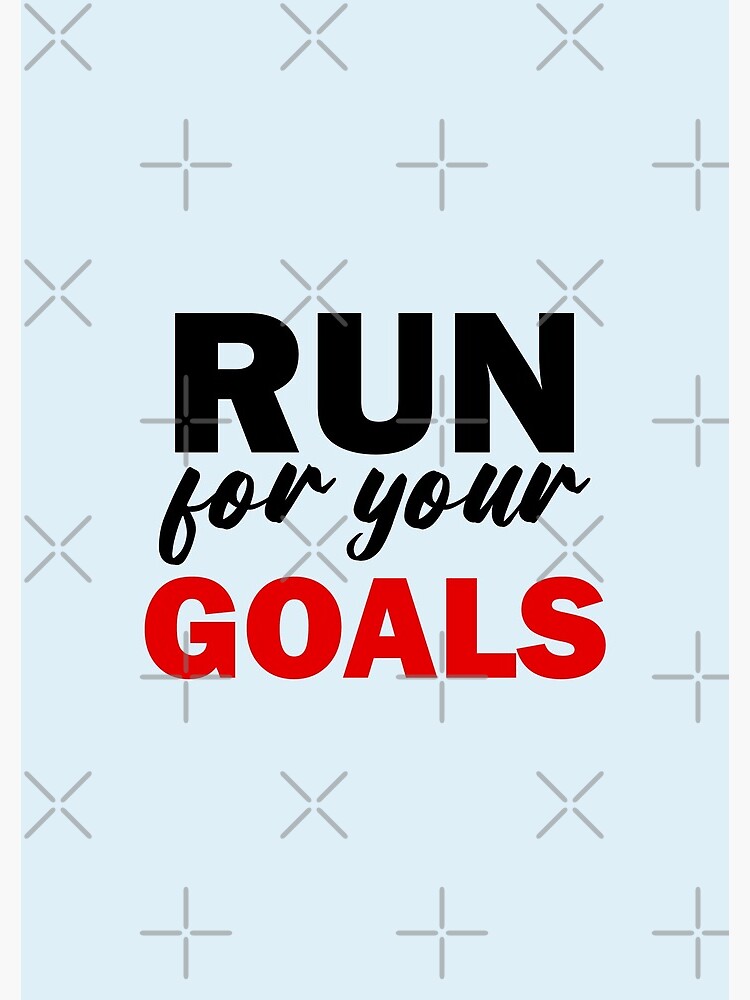"Run For Your Goals" Spiral Notebook for Sale by AmethystMurad | Redbubble