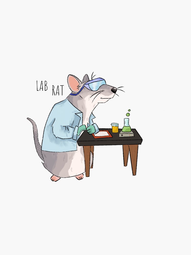 "Lab Rat" Sticker for Sale by SparkSTEM | Redbubble
