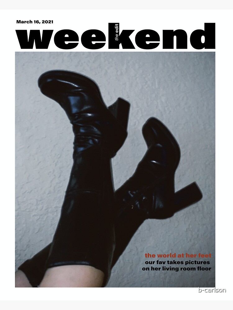 "weekend magazine editorial edit" Sticker for Sale by b-carlson | Redbubble
