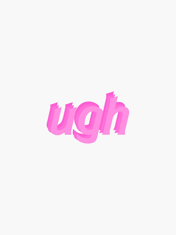 "ugh" Sticker for Sale by gothammite | Redbubble