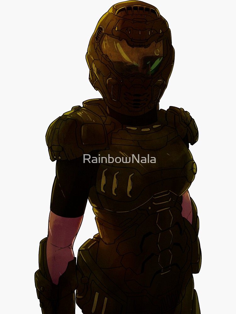 "DoomGirl" Sticker by RainbowNala | Redbubble