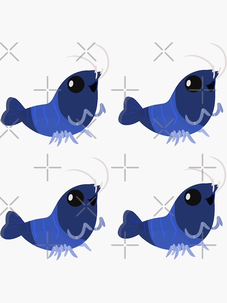 "Light Blue Dream Rili Cherry Shrimp" Sticker for Sale by shiinzi ...