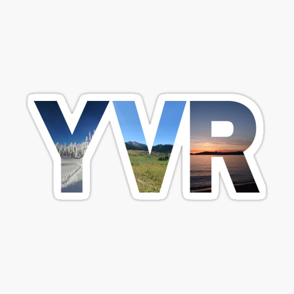 "YVR logo with beautiful Vancouver nature as a background" Sticker for ...