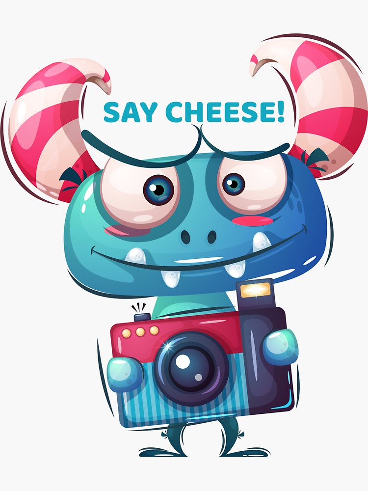"Say Cheese, smile, photo, picture, fotograaf, kaas" Sticker for Sale ...