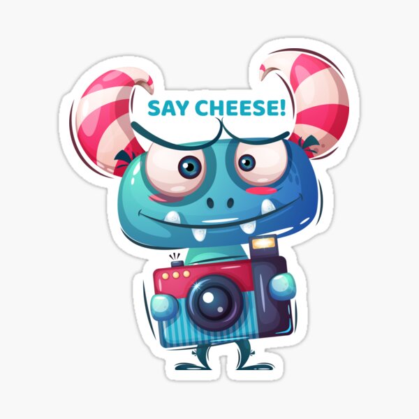 "Say Cheese, smile, photo, picture, fotograaf, kaas" Sticker for Sale ...