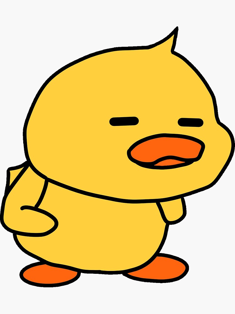 "sleepy duck meme" Sticker for Sale by meoku | Redbubble
