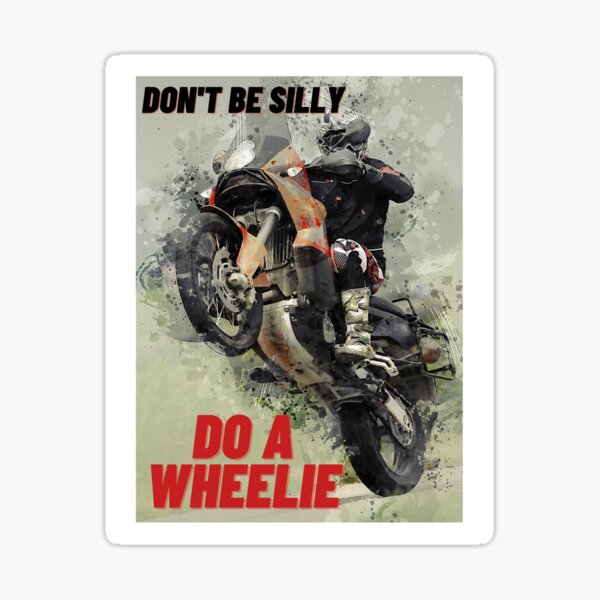 " Biker do a wheelie" Sticker by sonakys | Redbubble