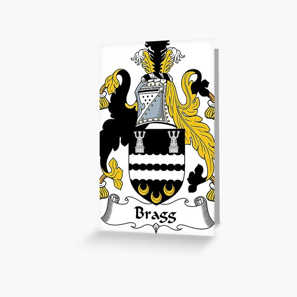 "Bragg Coat of Arms / Bragg Family Crest" Greeting Card for Sale by ...