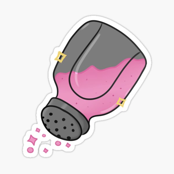 "pink salt sticker" Sticker by TessyDevil | Redbubble